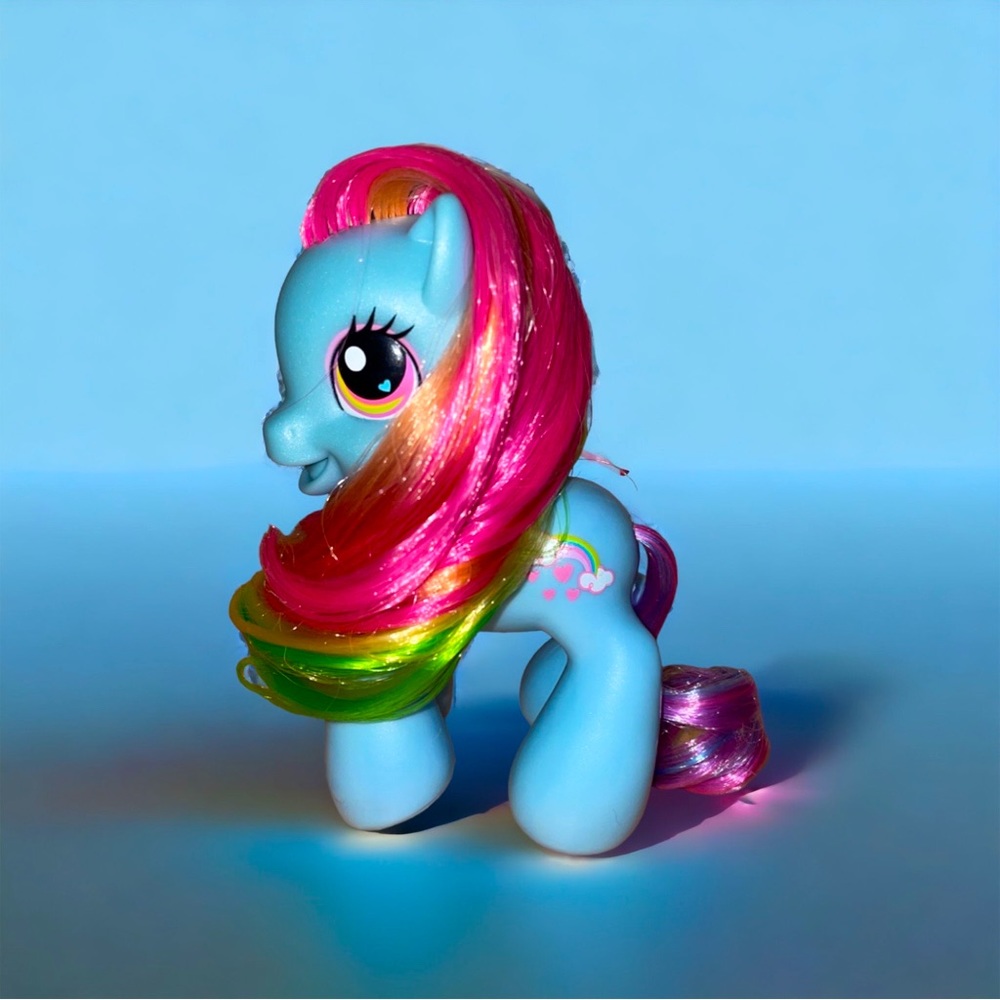 2008 My Little Pony Rainbow Dash Blue With Rainbow He… - Gem